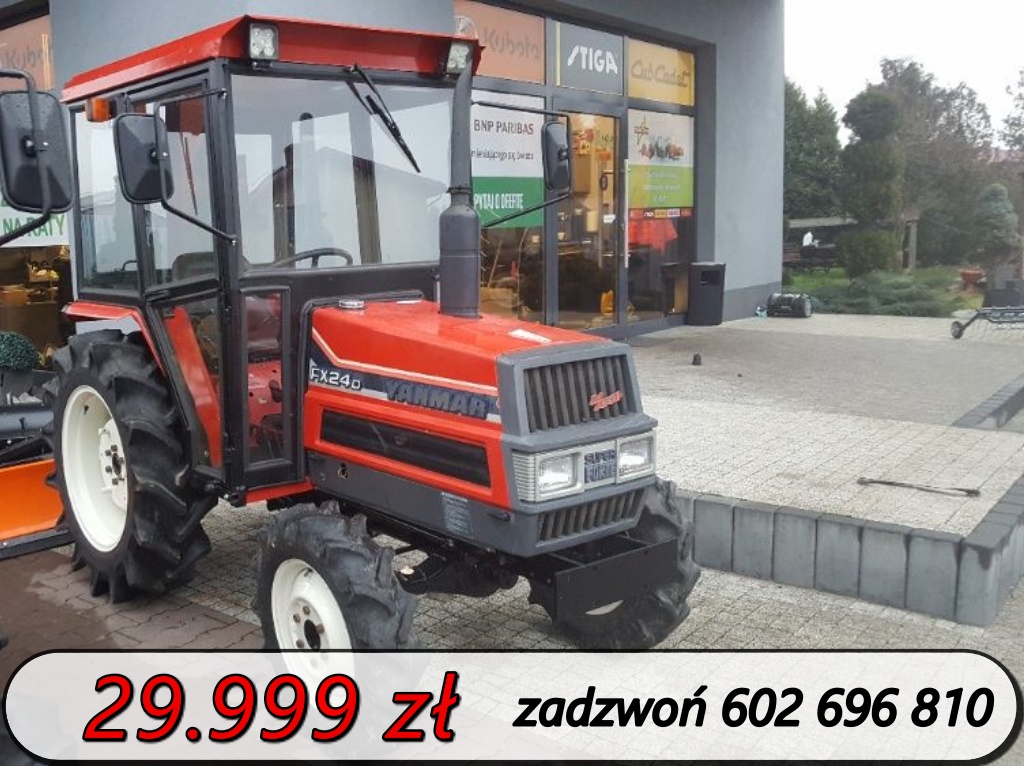 Mini traktorek ciągnik ogrodniczy Yanmar FX24D 4x4 28KM kabina ogrzew ...